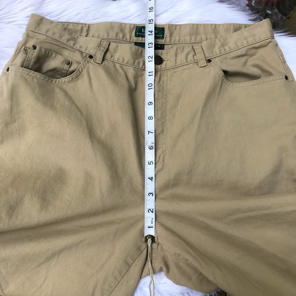 Lauren Ralph Lauren | Pants & Jumpsuits | Lauren Ralph Lauren Khaki Denim Capris Pants 4w | Poshmark